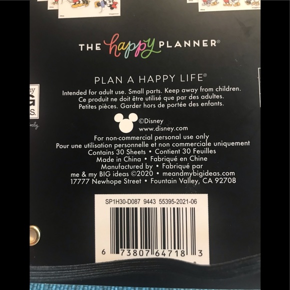 The Happy Planner | Other | New Disney Mickey Mouse 582 Piece The Happy ...